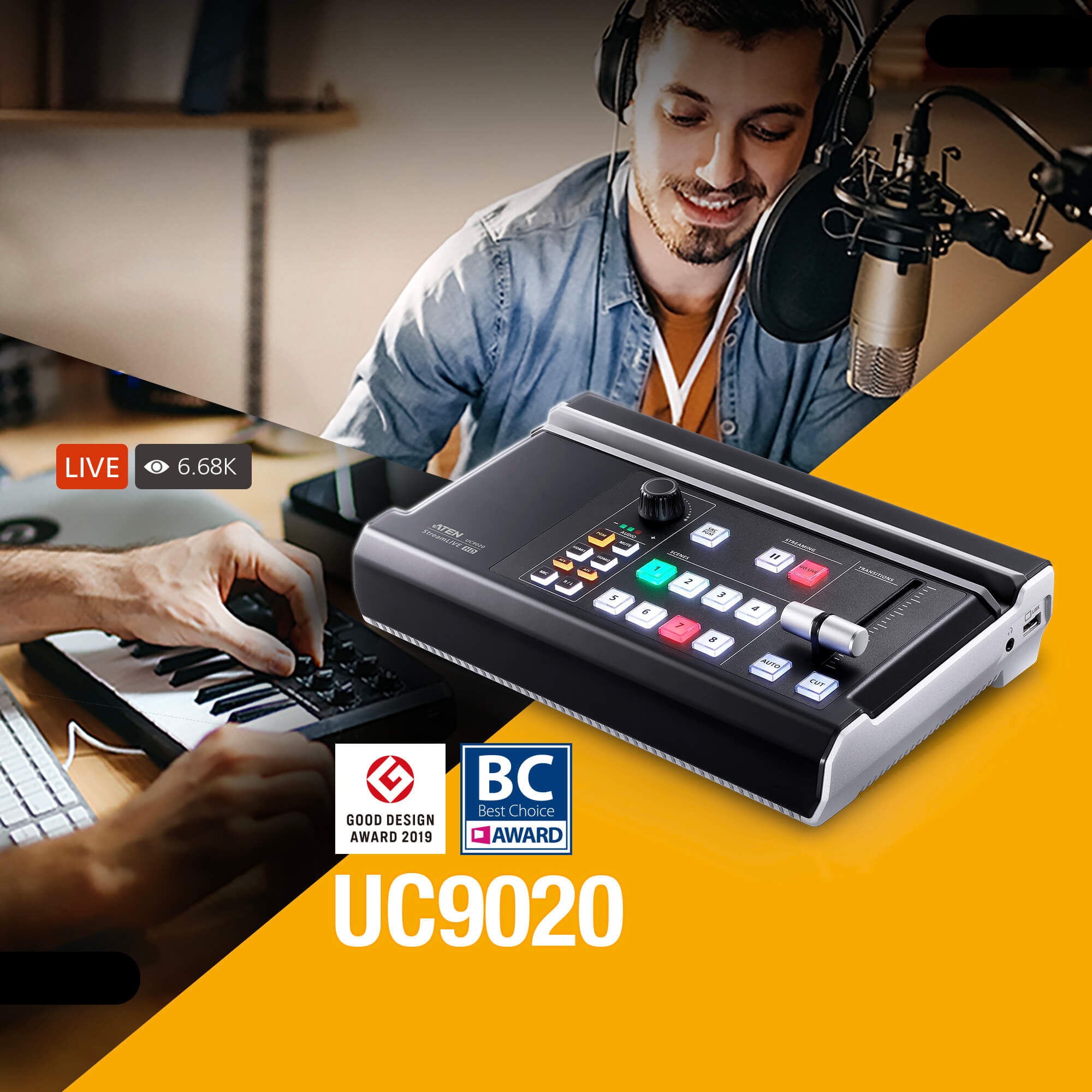 UC9020 – StreamLive™ HD All-in-one Multi-channel AV Mixer – ATEN VIETNAM